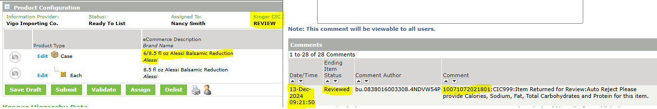 Solved: Kroger - Error Message not clearing after item upd ...