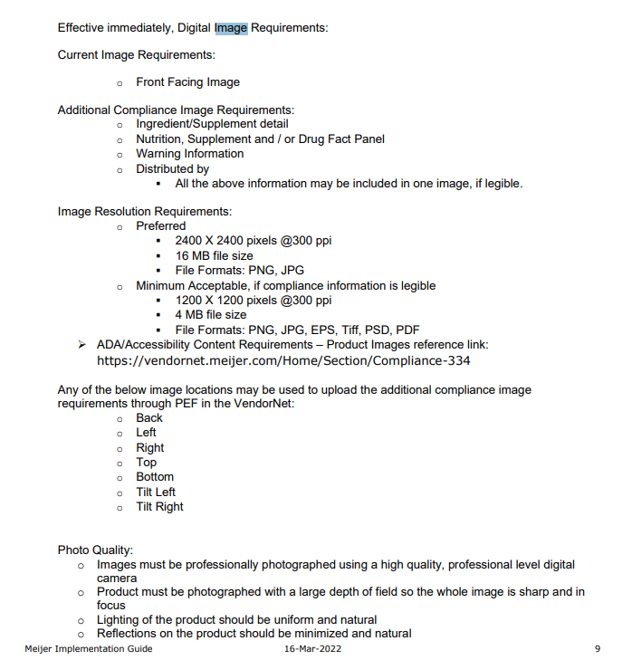 Meijer Implementation Guide - 1WorldSync Customer Community