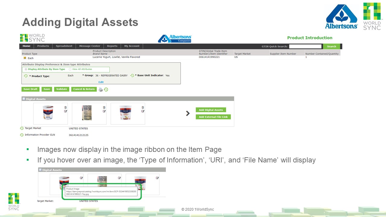 Albertsons DAM Training Document - 1WorldSync Customer Community