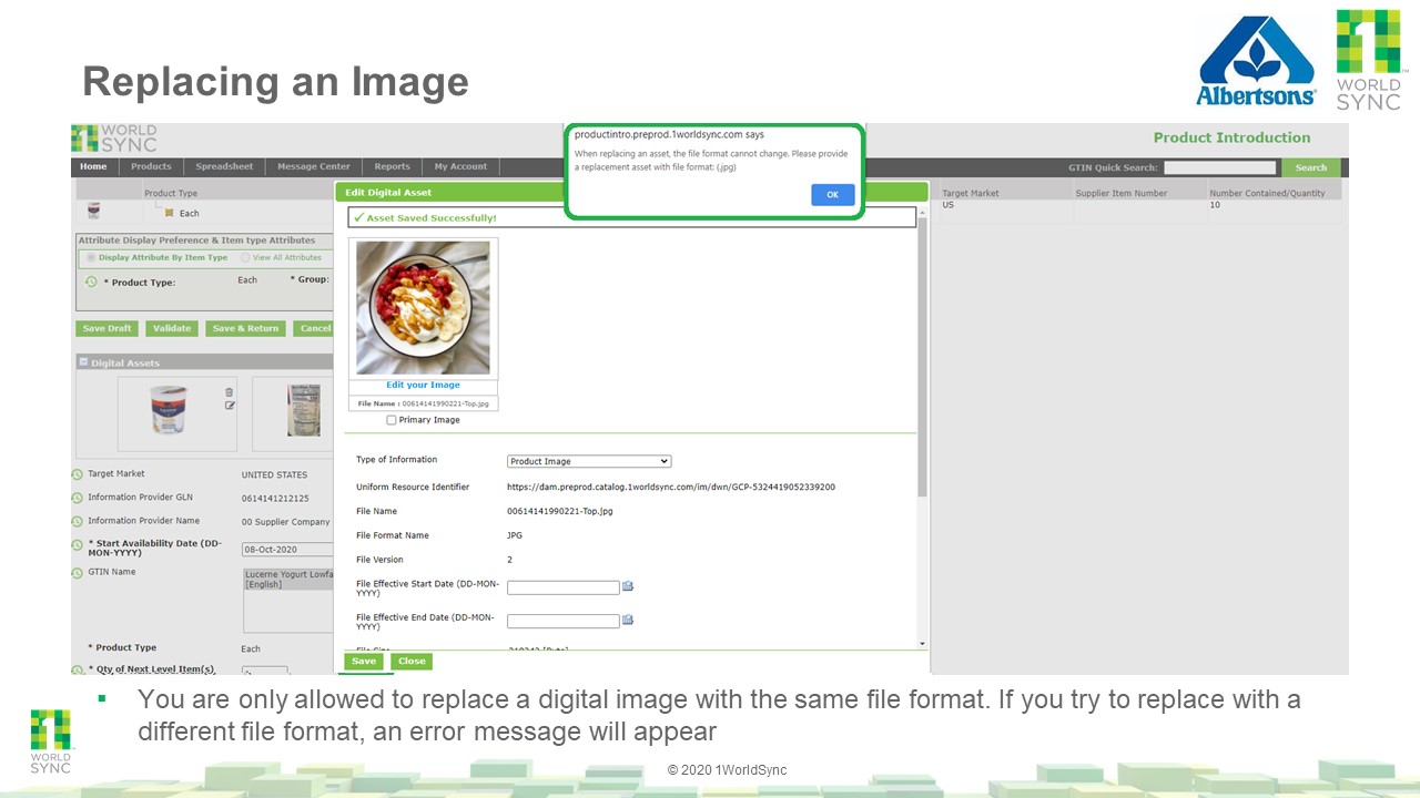 Albertsons DAM Training Document - 1WorldSync Customer Community