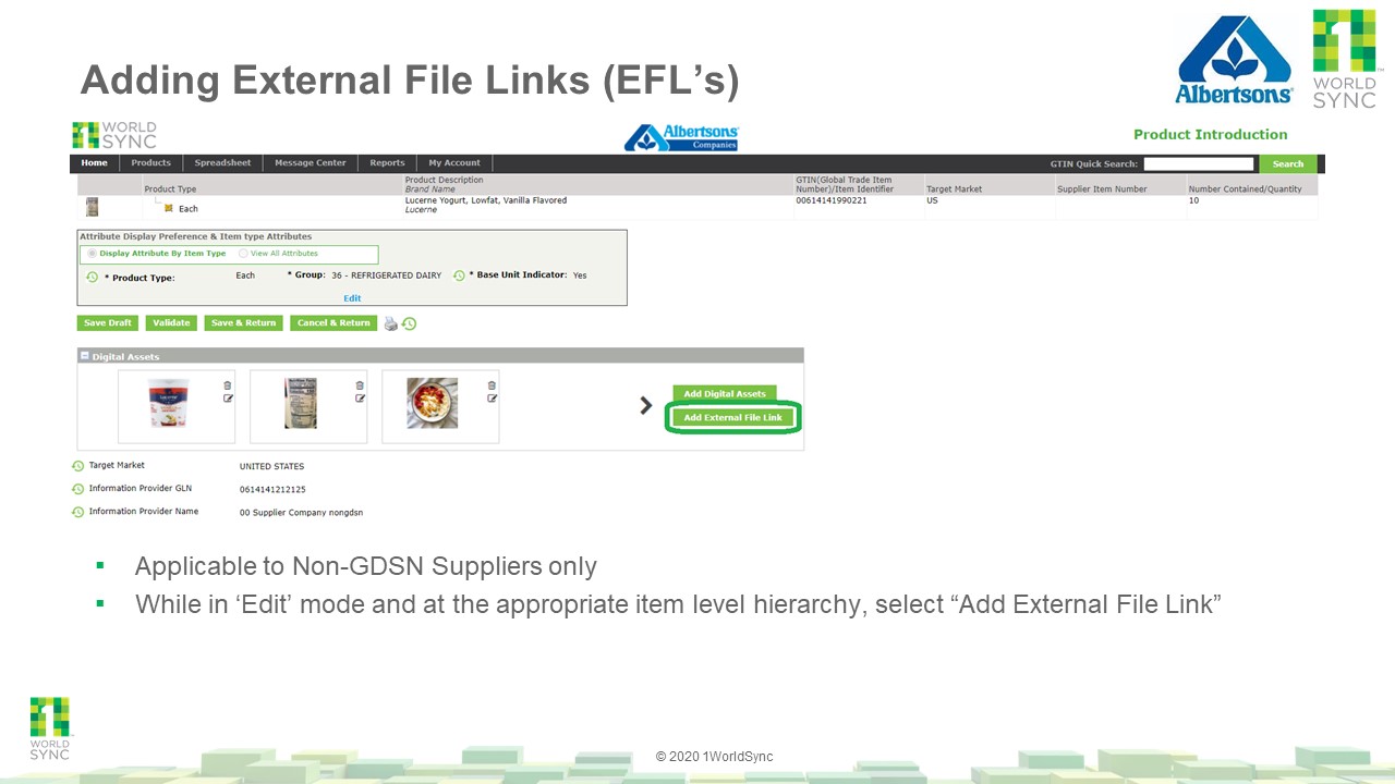 Albertsons DAM Training Document - 1WorldSync Customer Community