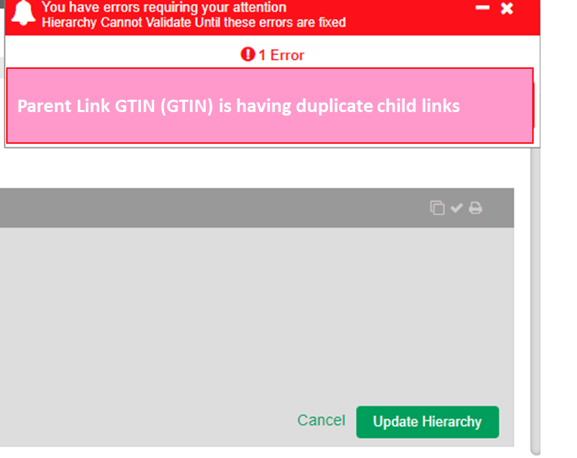 Item Management Link Error - Parent Link GTIN Dupl... - 1WorldSync ...