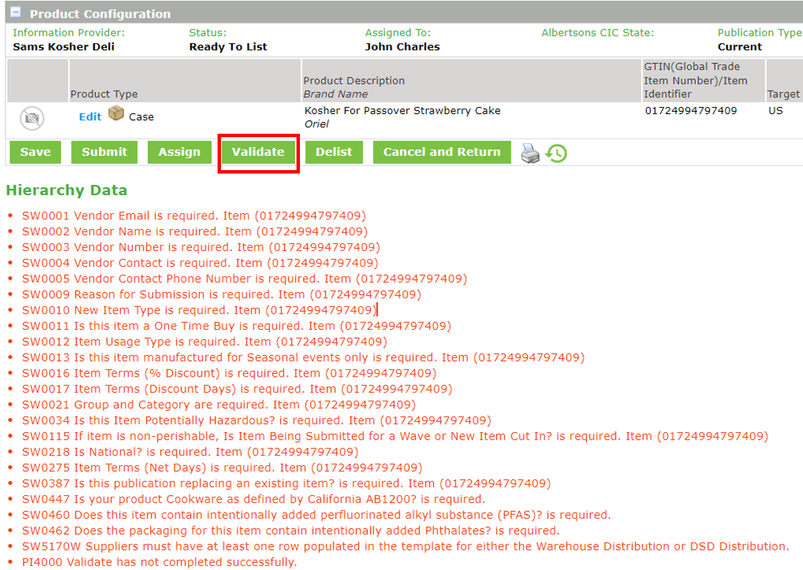Product Introduction error message - 1WorldSync Customer Community