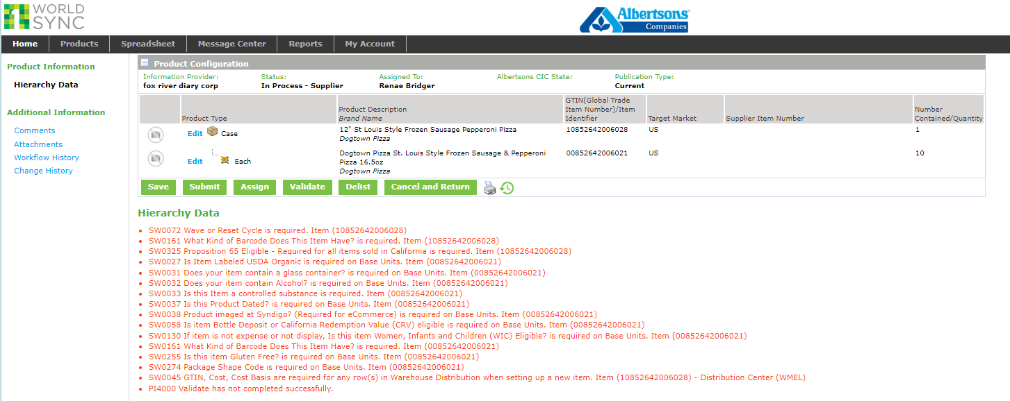 Product Introduction error message - 1WorldSync Customer Community