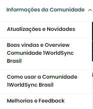 Como navegar pela Comunidade 1WorldSync Brasil? - 1WorldSync Customer Community