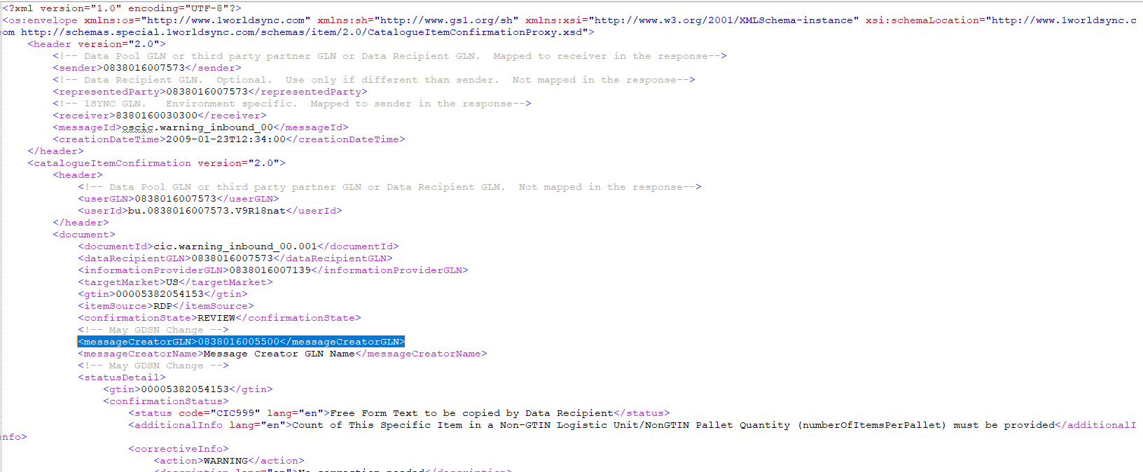 1WorldSync XML Samples for Data Recipients for IM ... - 1WorldSync ...