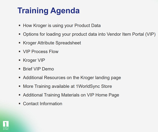 Getting Started with Kroger VIP Recording - 1WorldSync Customer Community