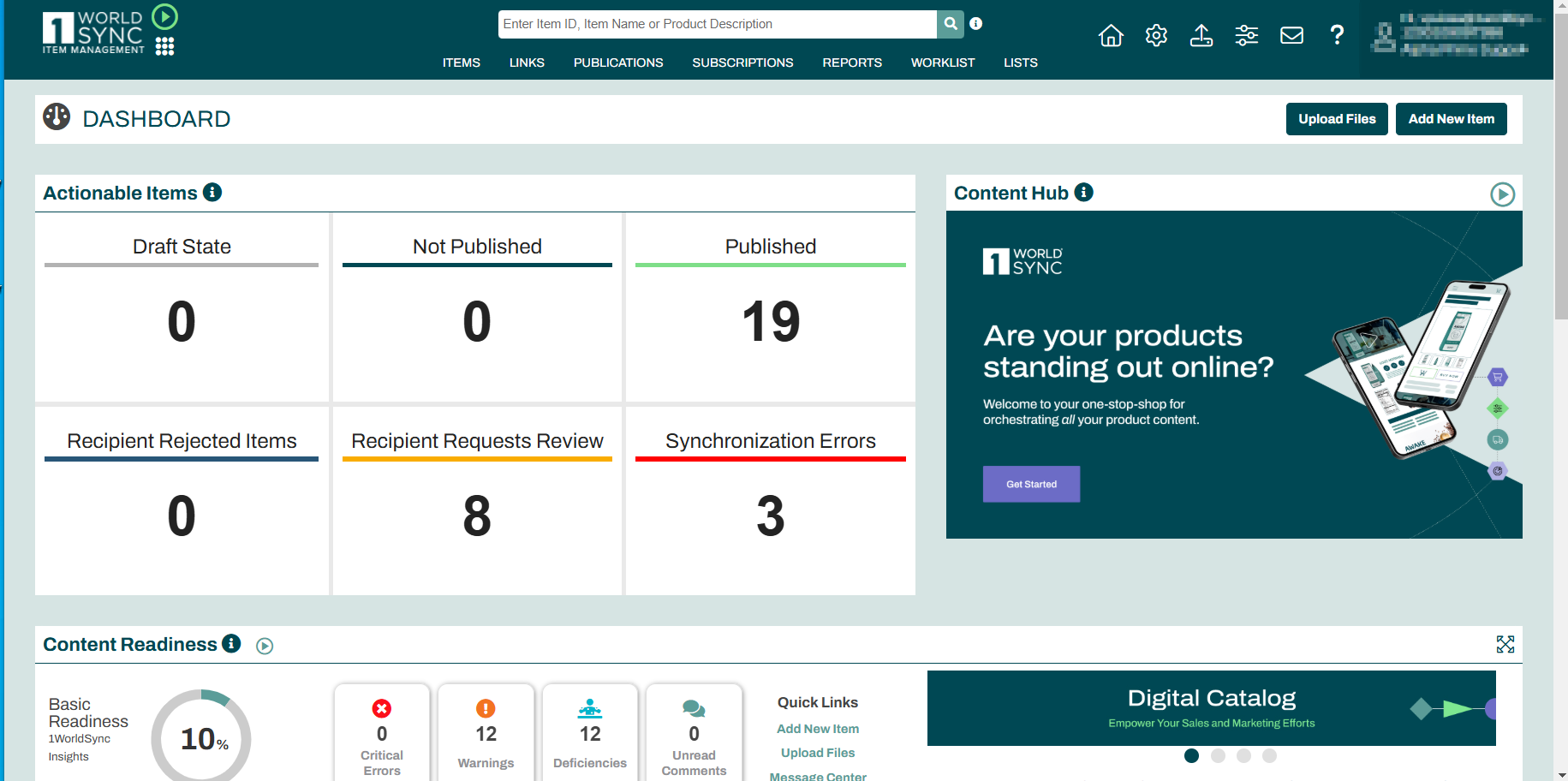Assistance Needed Adding New Item - 1WorldSync Customer Community