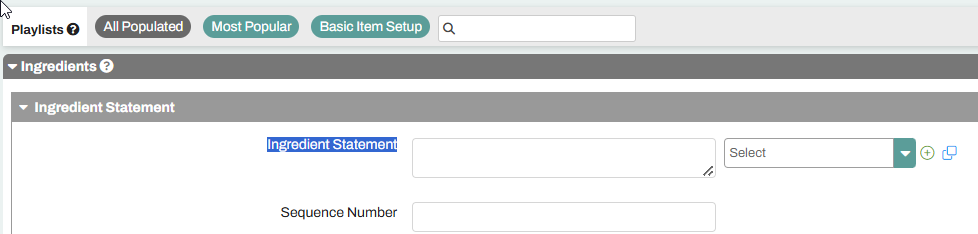 Where to add an ingredient statement on a new item... - 1WorldSync ...