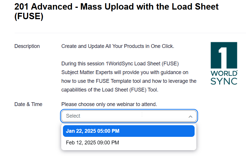 201 Advanced: Item Management Mass Upload with th... - 1WorldSync Customer Community