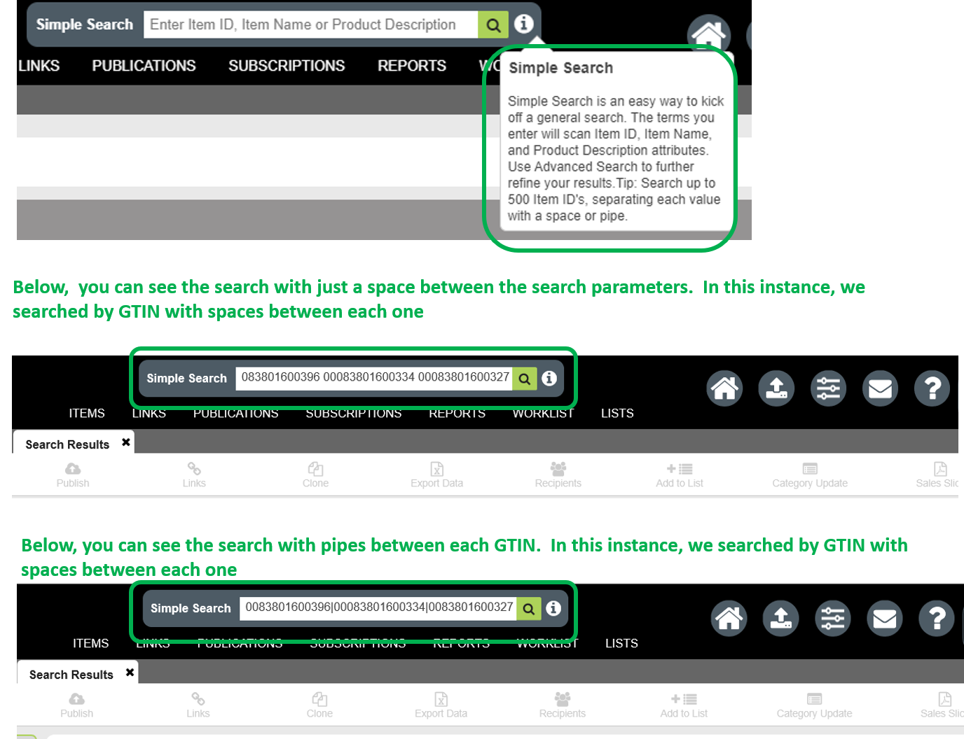 Item Management - How to Use Simple Search to Pull... - 1WorldSync Customer Community